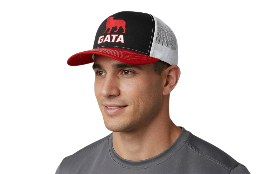 Georgia Bulldogs GATA Embroidered Mesh Back Trucker Hat Red Black White ...